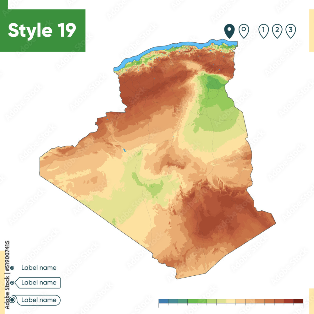 algeria physical map