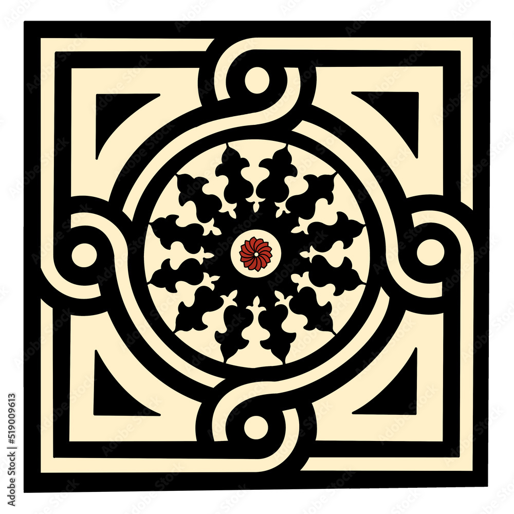 Vector illustration of Egyptian Arabic Islamic geometric pattern ...