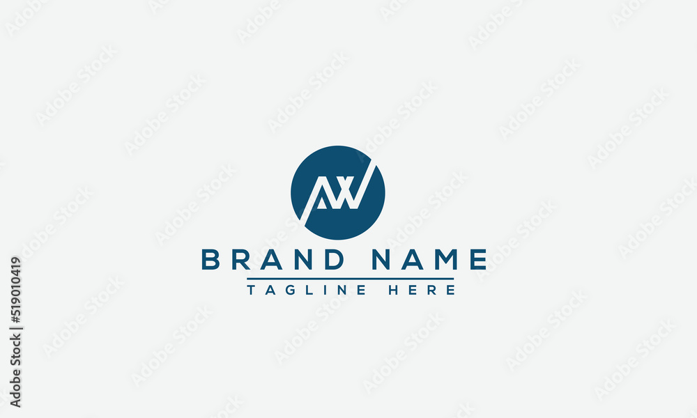 Logo design letter AW. Elegant modern. Vector template. Stock Vector ...