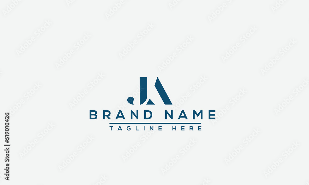 Logo design letter JA. Elegant modern. Vector template. Stock Vector ...