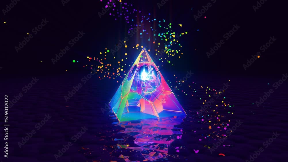 looped 3d animation of a vortex of astral energy of a meditating saint ...