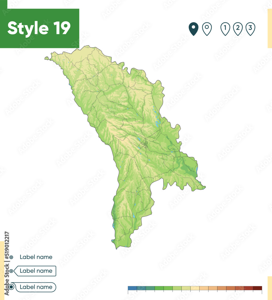 moldova physical map