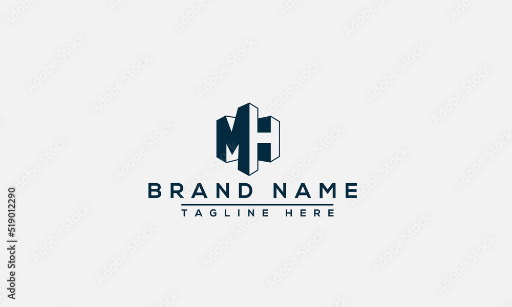 Logo design letter MH . Elegant modern. Vector template. Stock Vector ...