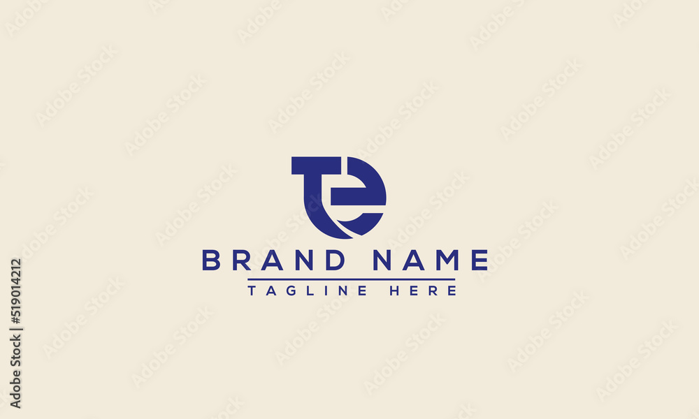 Logo design letter TE . Elegant modern. Vector template. Stock Vector ...