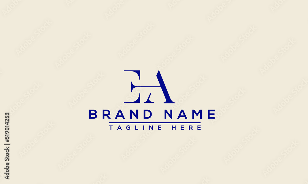 Logo design letter EA . Elegant modern. Vector template. Stock Vector ...