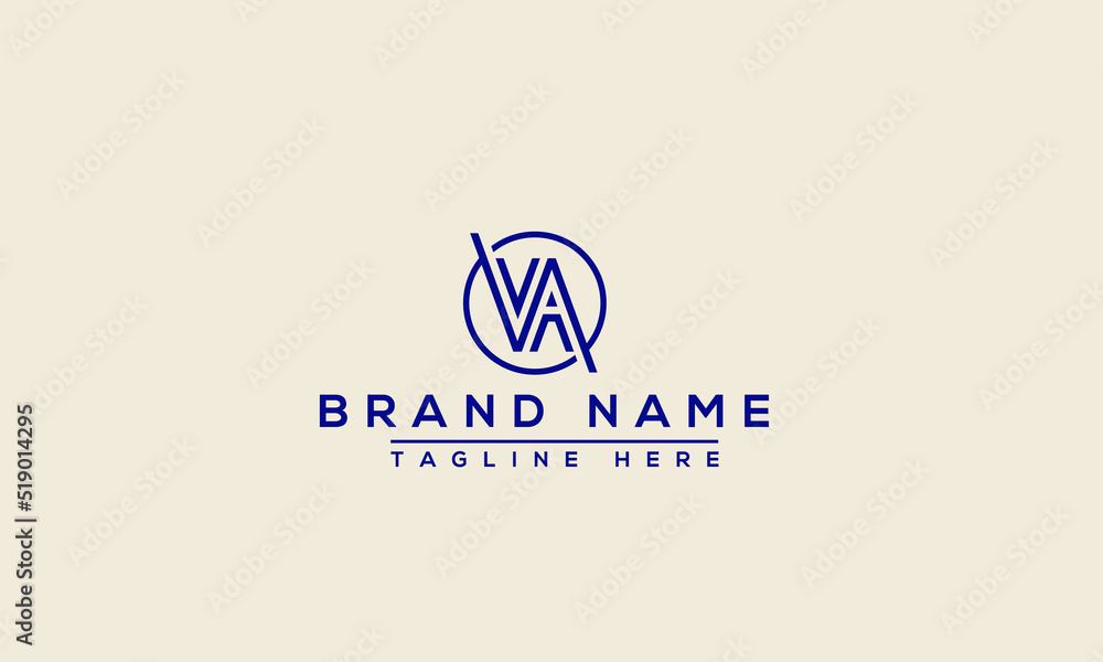 Logo design letter VA. Elegant modern. Vector template. Stock Vector ...