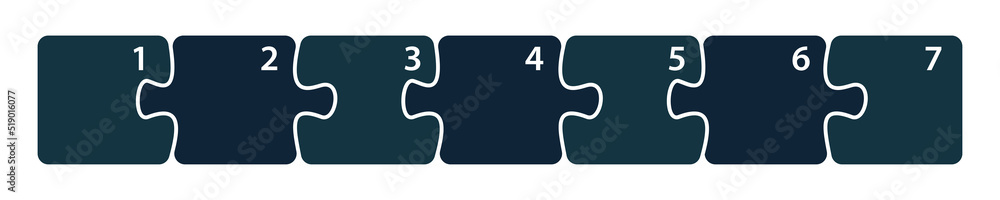 Puzzle sequence. Steps infographics. Presentation chart elements. Stock ...