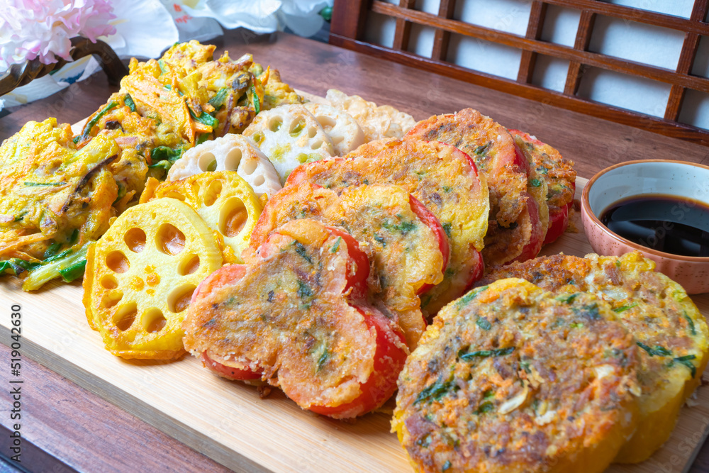 Korea pancake ( jeon ) - korean food Stock Photo | Adobe Stock