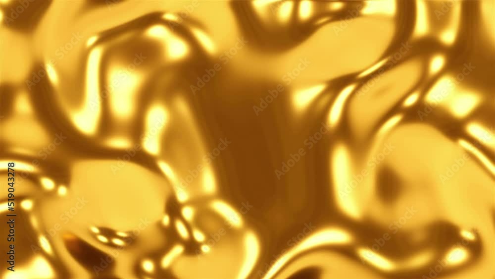3D animation of an abstract golden background gold texture Stock Video ...