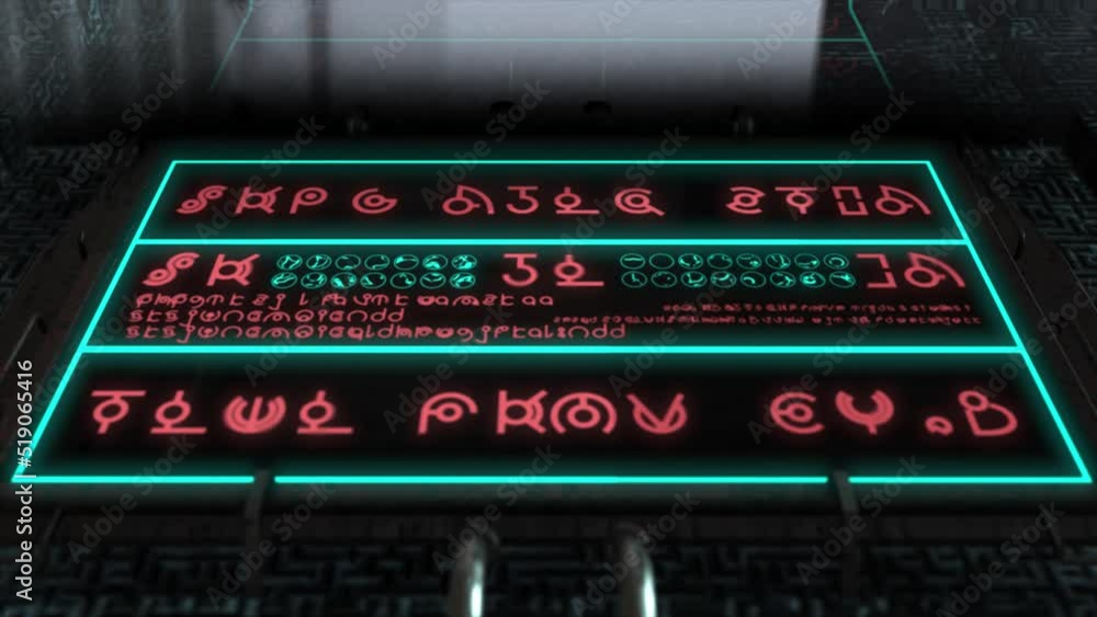 High quality 3D CGI render with smooth dolly towards a piece of alien ...