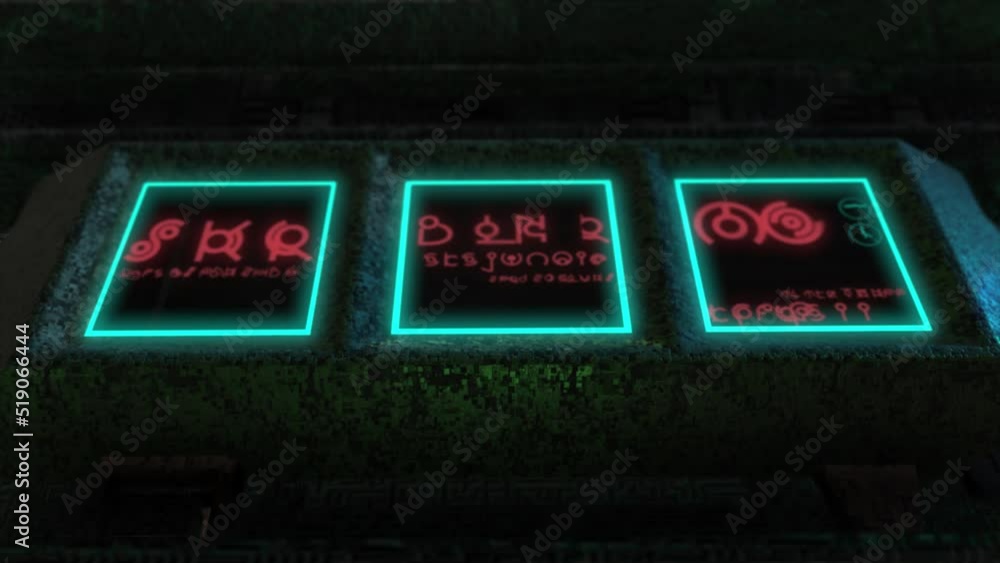 High quality 3D CGI render with smooth dolly out from a piece of alien ...