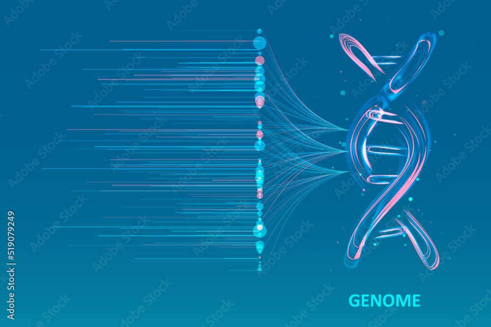 Big genomic data visualization Stock Vector | Adobe Stock