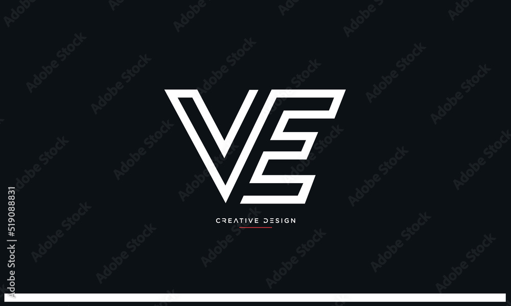 Alphabet Letters VE, EV Logo Design Icon Stock Vector | Adobe Stock