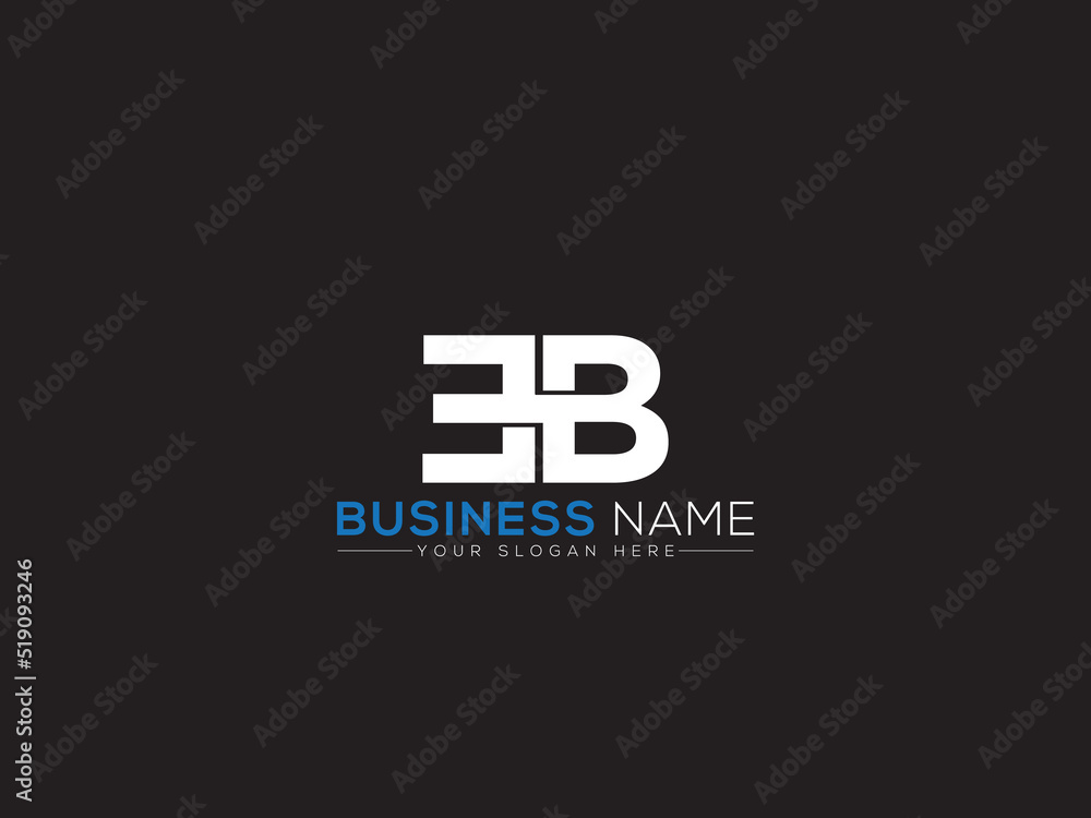 Minimalist EB Logo Icon, Letter Eb be Logo Image Design With Colorful ...
