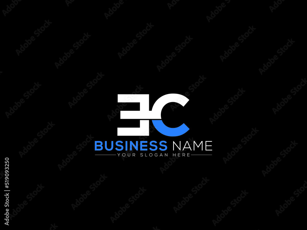 Minimalist EC Logo Icon, Letter Ec ce Logo Image Design With Colorful ...