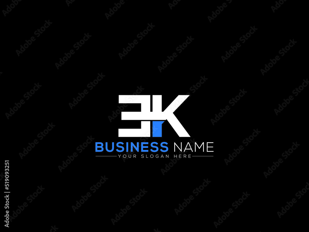 Minimalist EK Logo Icon, Letter Ek ke Logo Image Design With Colorful ...