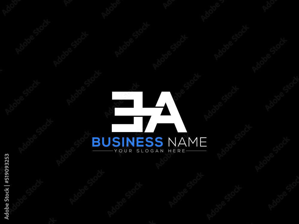 Minimalist EA Logo Icon, Letter Ea ae Logo Image Design With Colorful ...