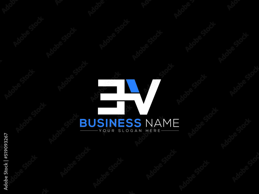 Minimalist EV Logo Icon, Letter Ev ve Logo Image Design With Colorful ...