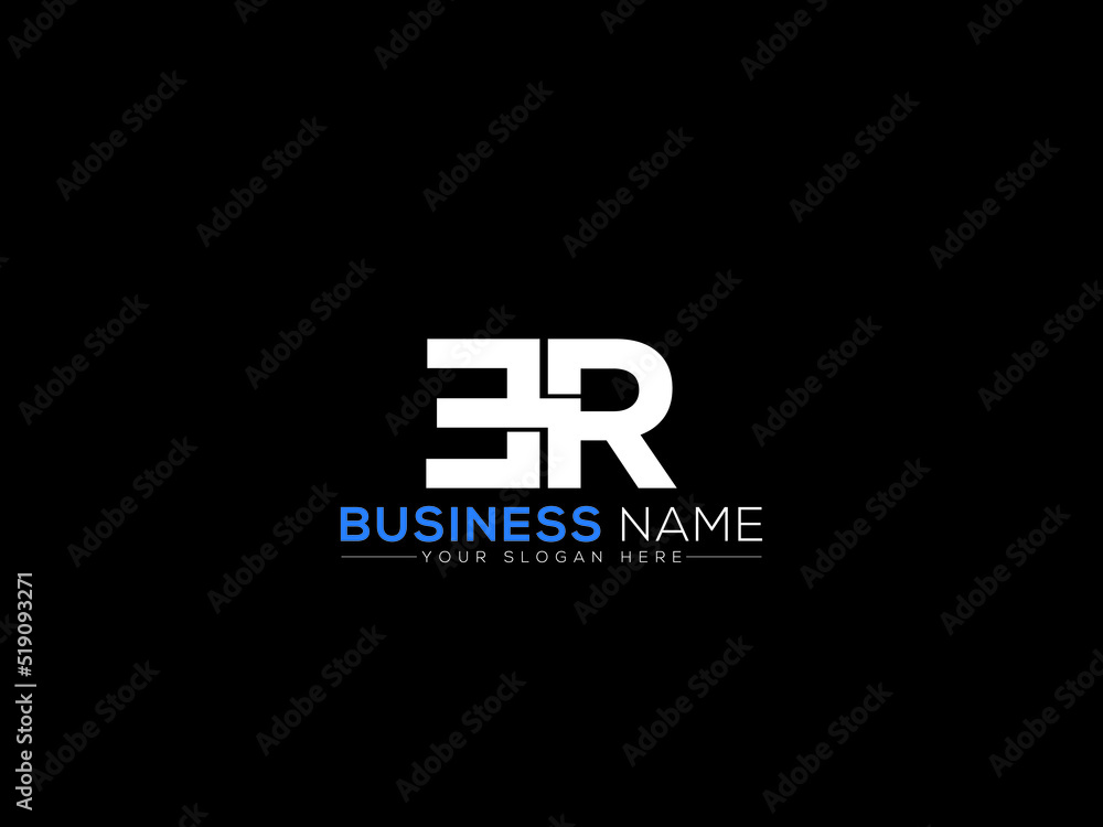 Minimalist ER Logo Icon, Letter Er re Logo Image Design With Colorful ...