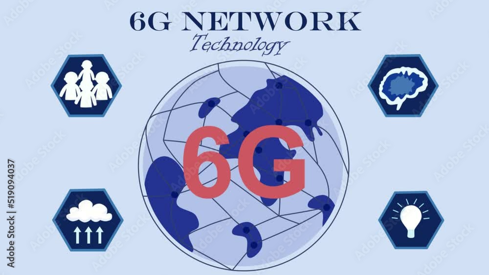 6G, network, technology, global 6G network Stock ビデオ | Adobe Stock