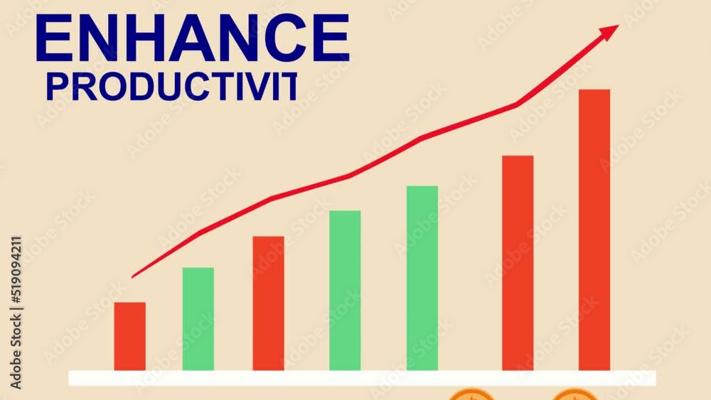 enhance productivity, graph, progress, enhanced productivity shown in ...