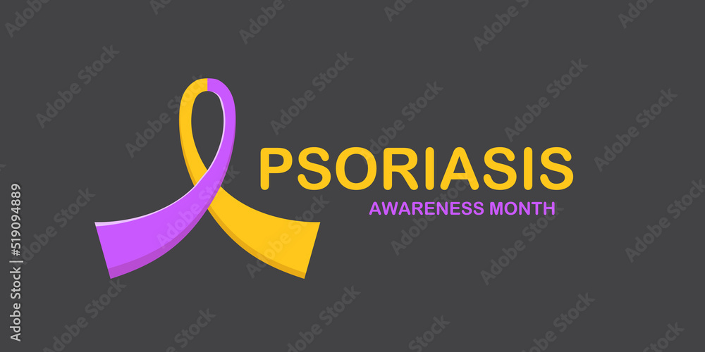 Psoriasis awareness month concept horizontal banner design template ...