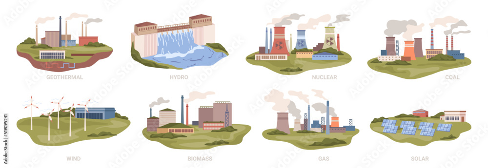 Sustainable and renewable sources of energy, isolated power plants ...