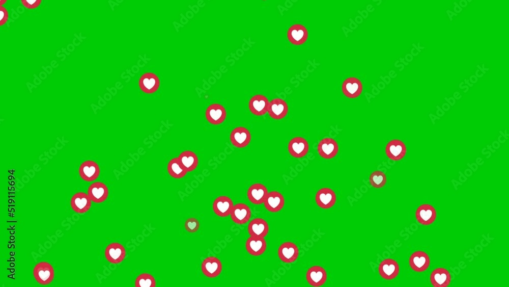 4K Rain Love cartoon animation on green screen. Animation water drop ...