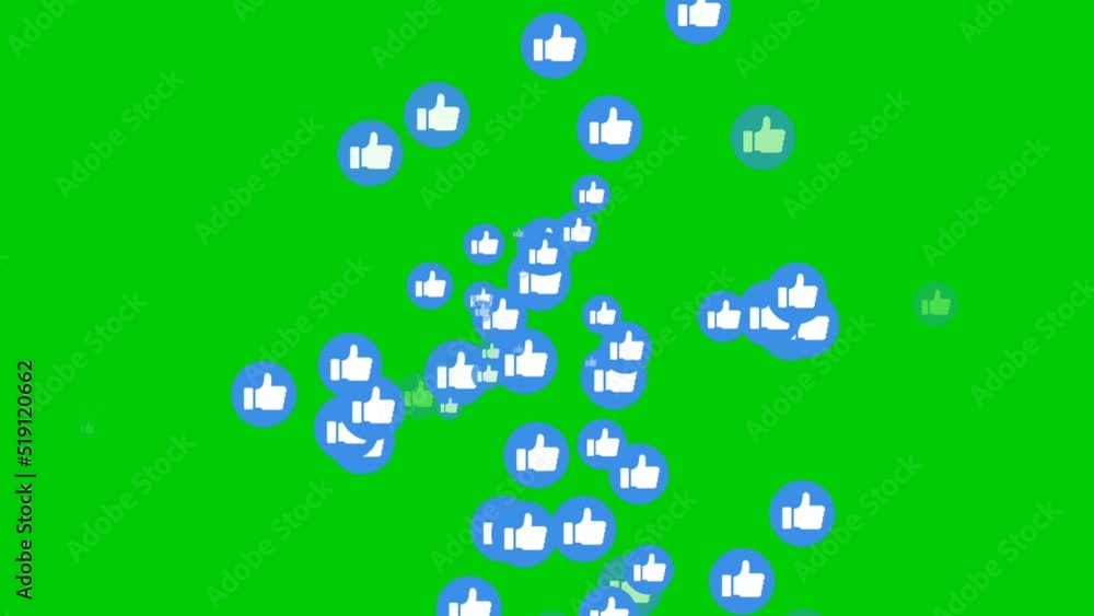 Like with background blue Cartoon Drop animated on green screen and ...