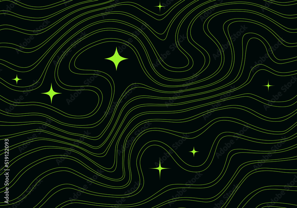 Abstract Funky Metaverse Background. Vector Dark Y2k Illustration with ...