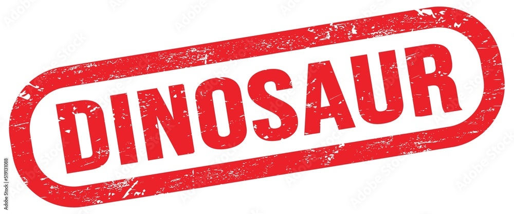 DINOSAUR, text written on red stamp sign. Stock Illustration | Adobe Stock