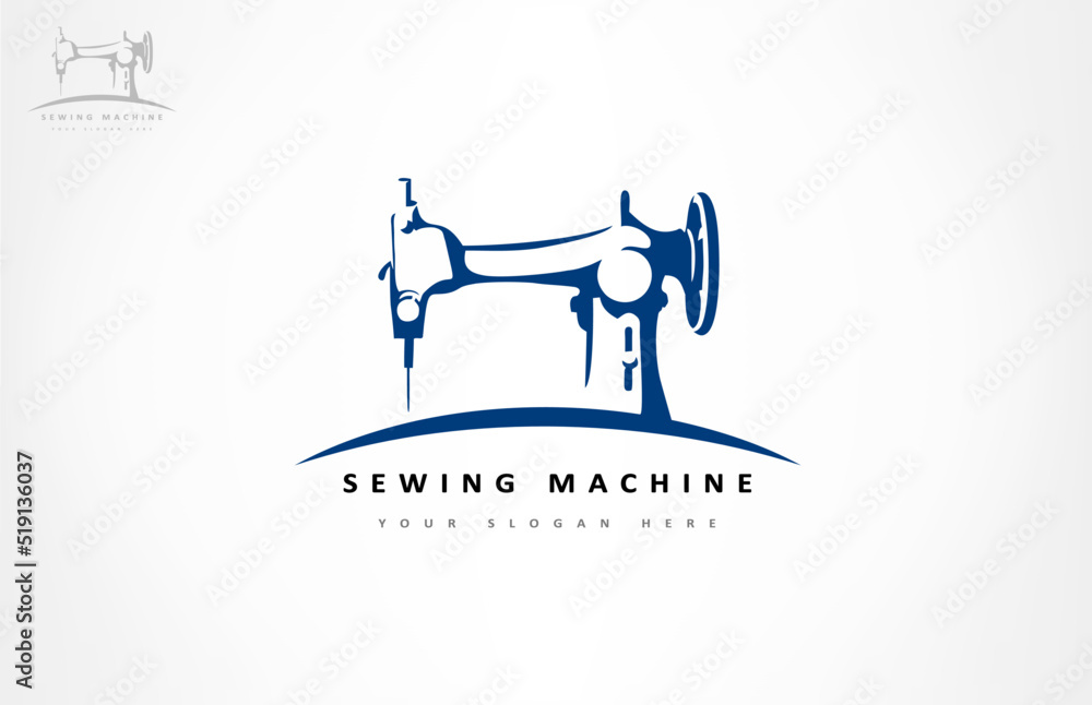 Sewing machine logo vector design Stock Vector | Adobe Stock