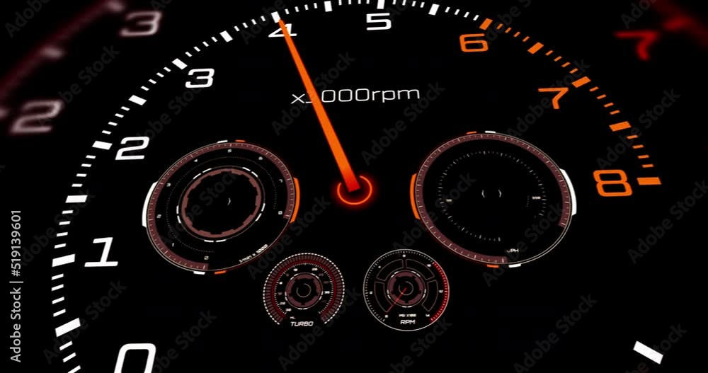 Formula Sport Car Accelerating Then Camera Zoom To V8 Engine. Racing ...