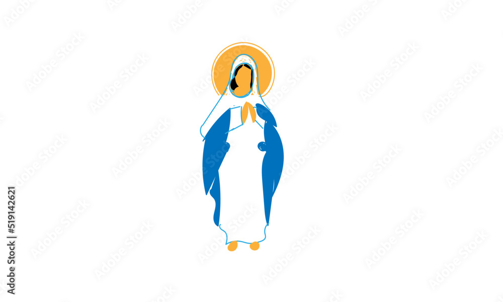 Assumption Of Mary vector designs for banner, cards, greetings, t ...