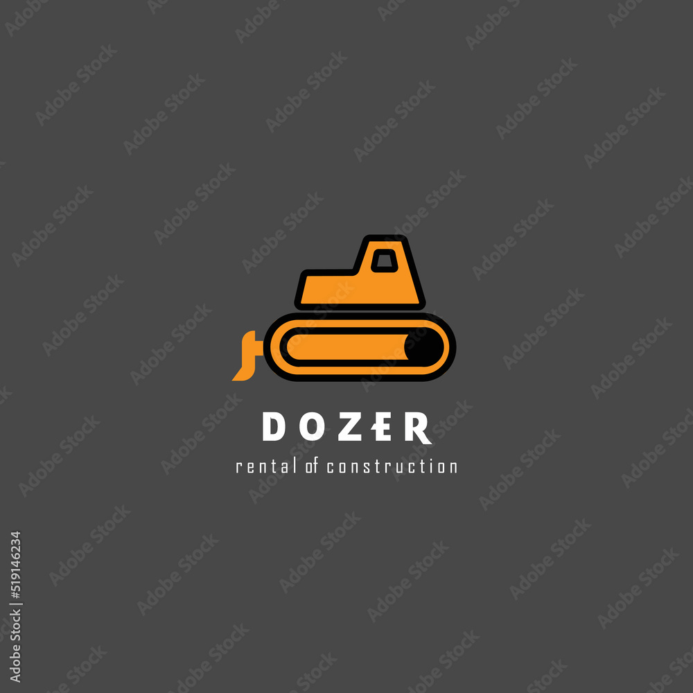 dozer vector logo construction heavy equipment illustration used for ...