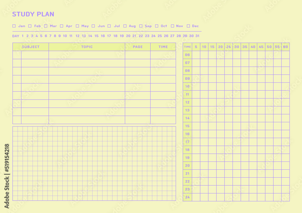 Note, scheduler, diary, calendar planner document template illustration ...