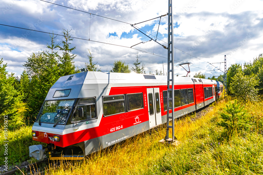 High Tatras, Slovakia - July 2018: Tatra Electric Railways (TEZ-TER ...
