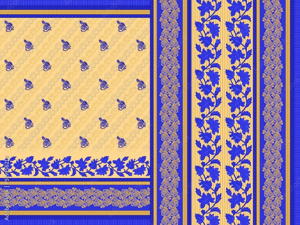 ndian Sarees Design with Flowers and abstract Background texture For ...