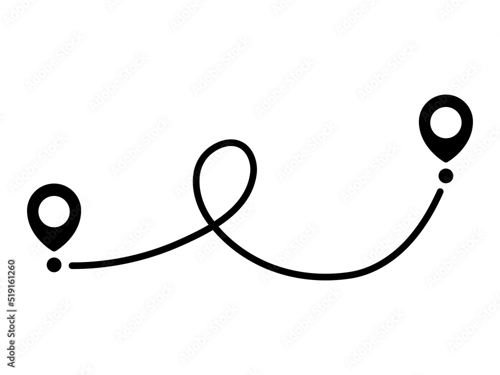 Pin map line. Navigation pointers. Vector illustration isolated on ...