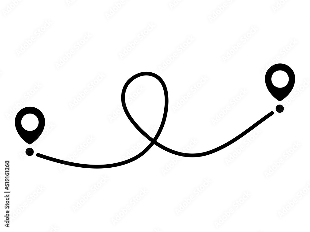 Pin map line. Navigation pointers. Vector illustration isolated on ...