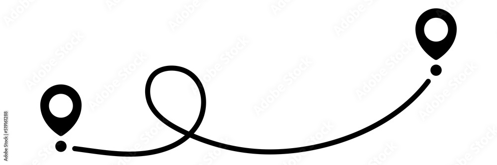 Pin map line. Navigation pointers. Vector illustration isolated on ...