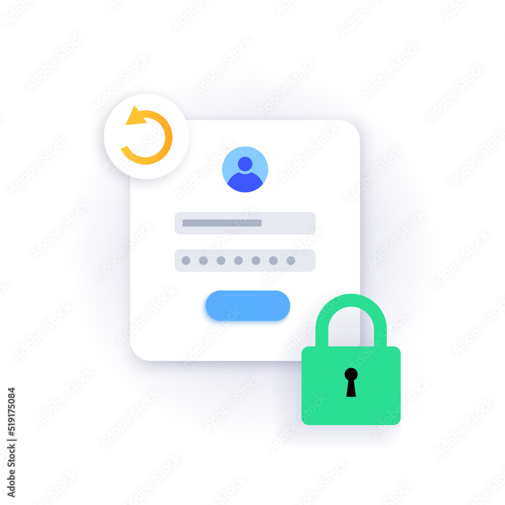 Reset password action Stock Vector | Adobe Stock