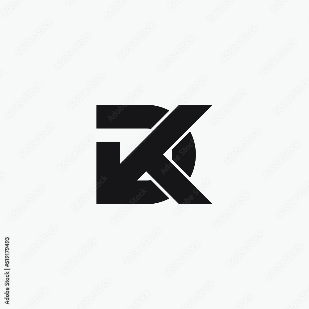 Initial DK monogram logo template. Stock Vector | Adobe Stock