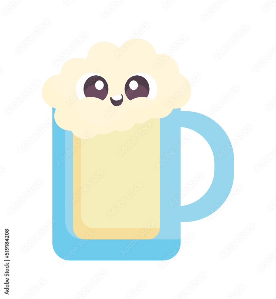 kawaii beer cute Stock Vector | Adobe Stock