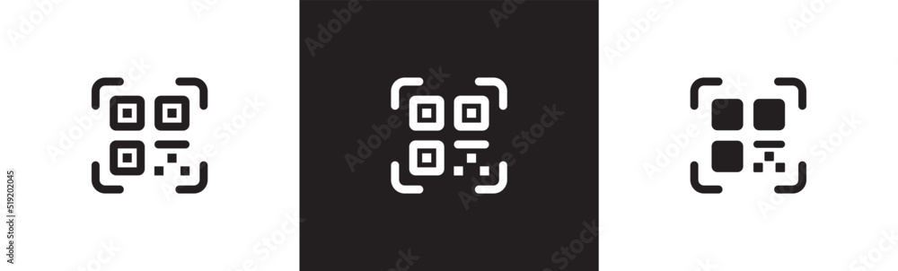 Simple digital scanning qr code label, vector illustration. Stock ...