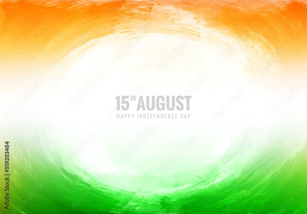 Indian independence day tricolor watercolor texture background Stock ...
