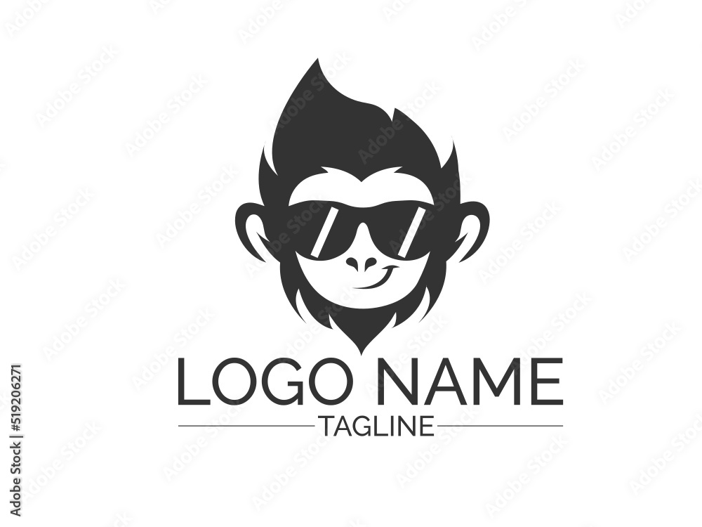 Creative and modern Monkey face logo design. Monkey vector art. Monkey ...