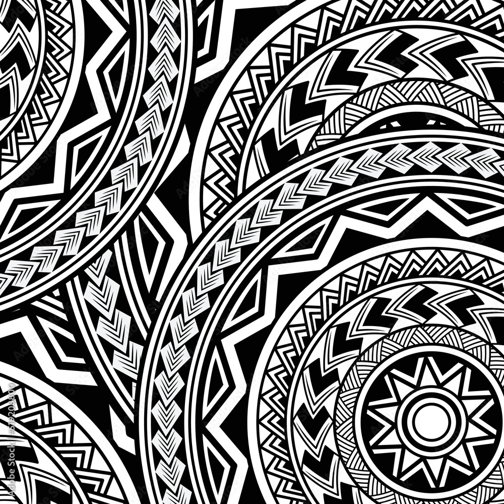 Maori Polynesian Pattern Background Vector Stock Vector Adobe Stock