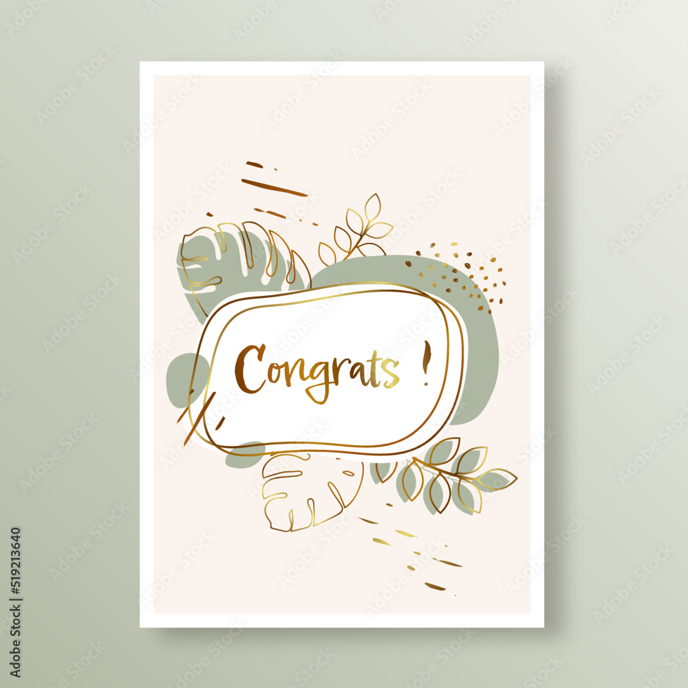 Congratulations card. Congrats postcar. You Did It. Celebration ...