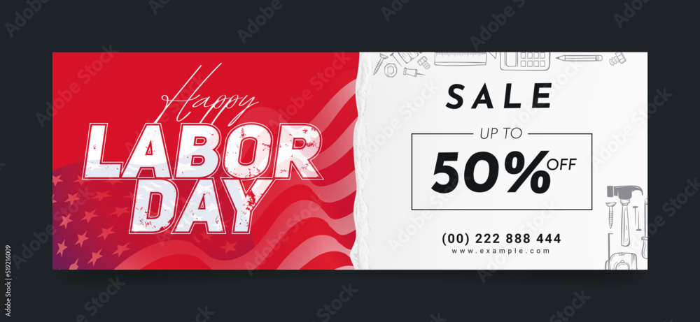 happy Labor day facebook cover page timeline web ad banner template ...